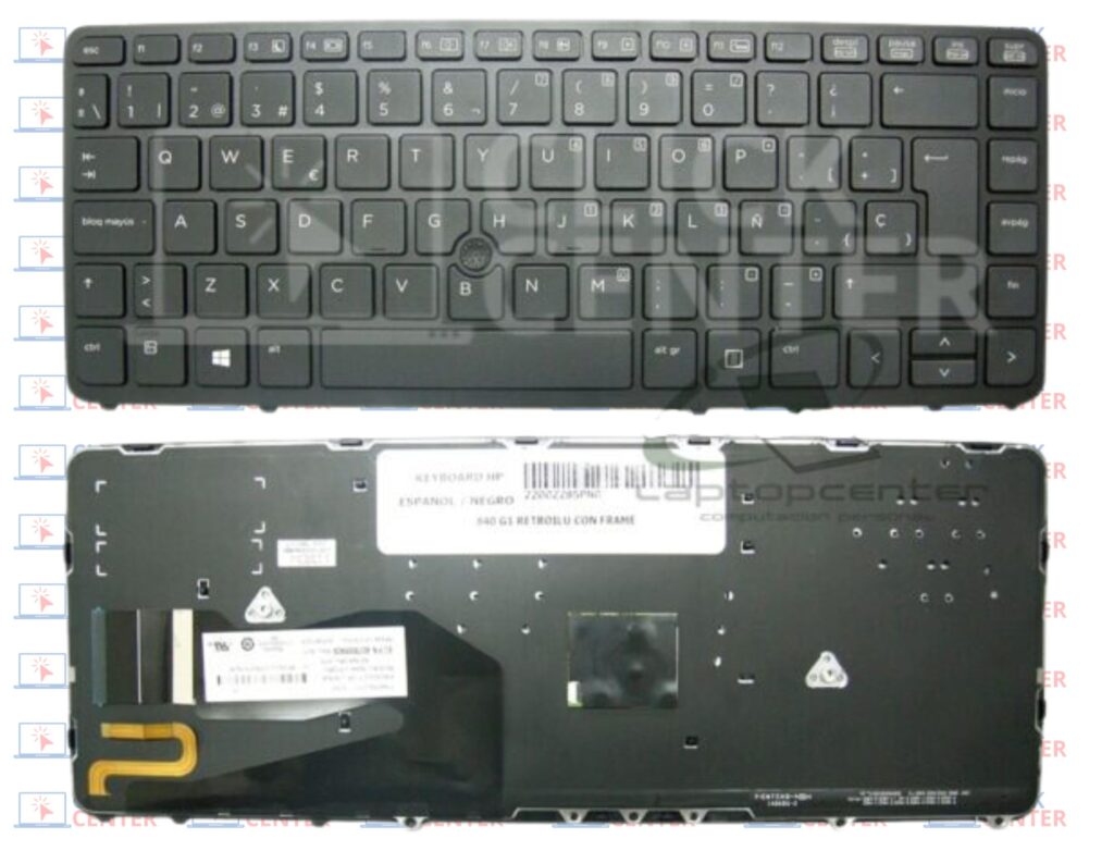 TECLADO HP 840 G1 ESPAÑOL NEGRO RETROILU CON FRAME POINTSTICK – Click ...