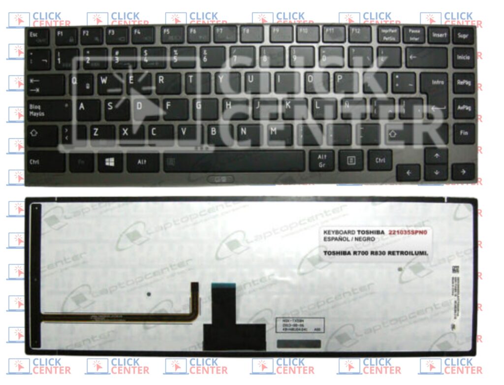 TECLADO TOSHIBA PORTEGE R700 R830 ESPAÑOL NEGRO RETROILUMINADO – Click ...